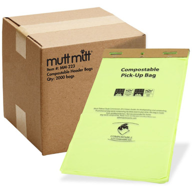 Compostable Header Pick-Up Waste Bags - 2000 Ct - Discount Playground ...