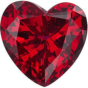 Created Chatham Ruby in Heart Cut - Heart Shape Rubies by Chatham for SALE