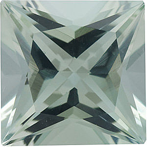 Beautiful Green Quartz Princess Cut Gemstones - Loose Discount Quartz