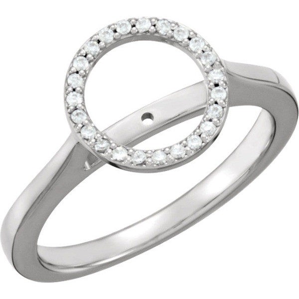 Gorgeous Halo Style Diamond Accented Ring Shank in 14kt Gold With Span ...