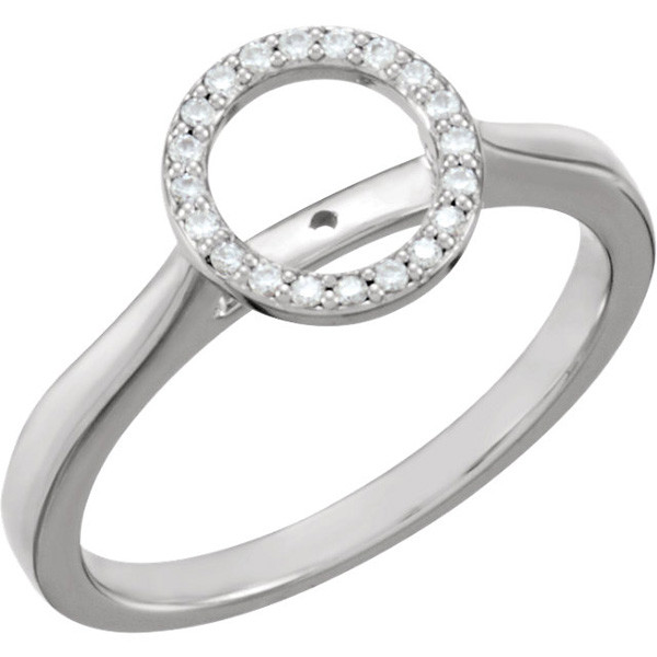Gorgeous Halo Style Diamond Accented Ring Shank in 14kt Gold With Span ...