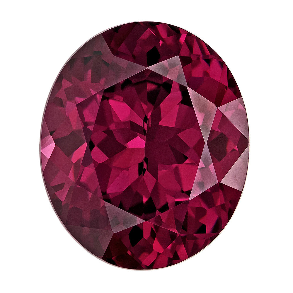 8.89 Carat Red Rhodolite Oval Cut Gemstone, 13.8x11.6mm size | AfricaGems