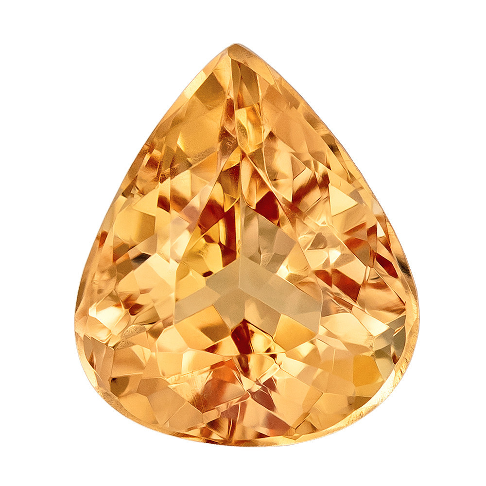 1.95 Carat Precious Topaz Pear Cut Gemstone, 8.6x7.4mm size | AfricaGems