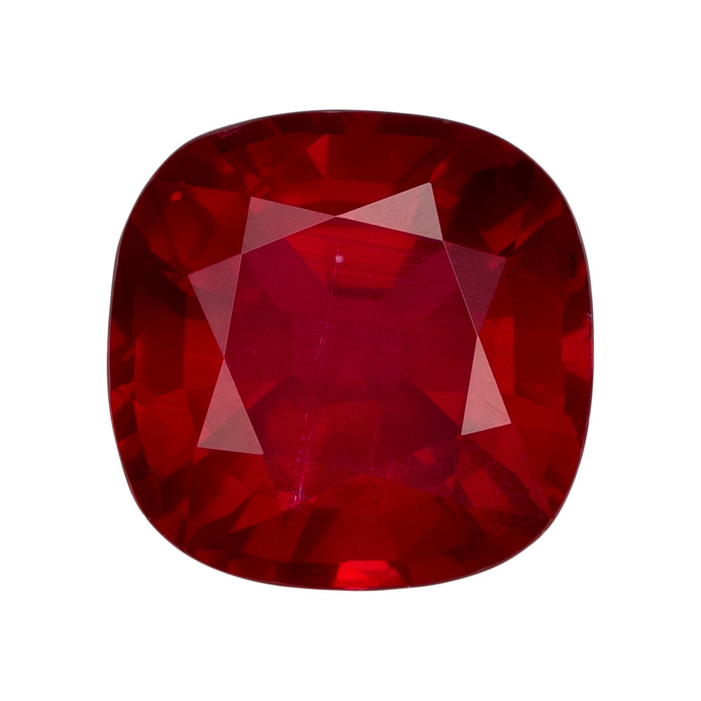 Ruby 2.03 Carat Weight Certed ICA Gem, Cushion Cut, 7.3x7.22x4.42mm at ...