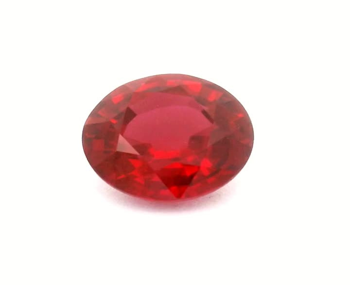 Round 1.02 carats Red Ruby, 5.89 x 3.87 - AfricaGems