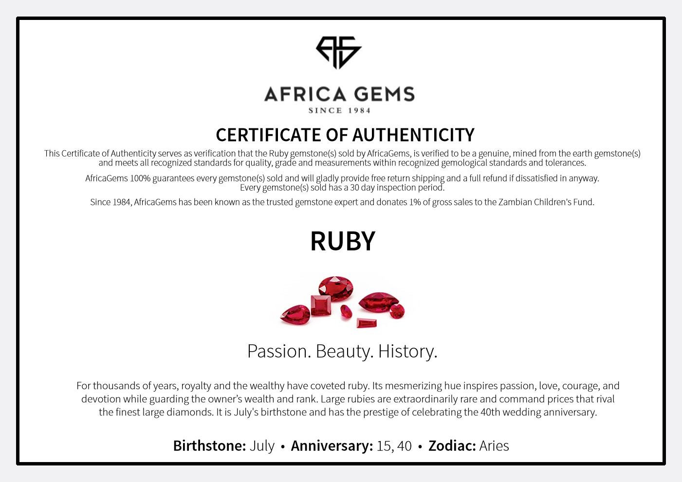 Grade AAA Baguette Cut Ruby - Standard Discount Ruby