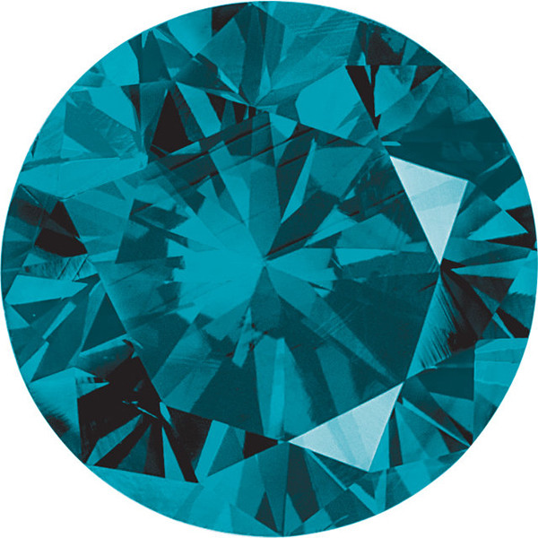 Buy Round Teal Blue Enhanced Color Diamonds | AfricaGems