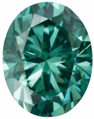 Buy Green Moissanite Gemstone in Oval Cut | AfricaGems