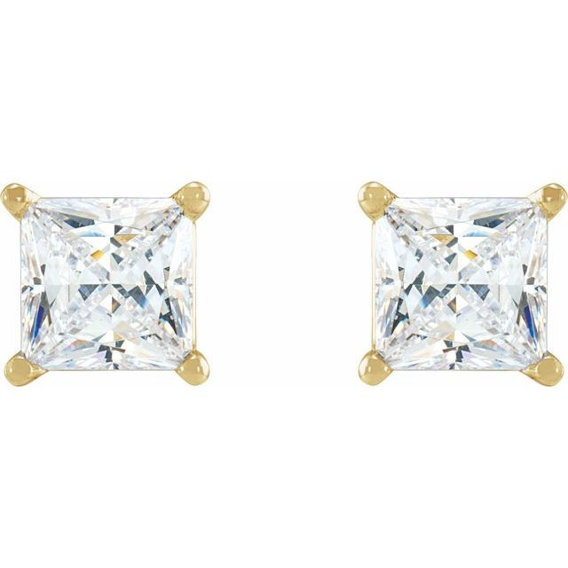 14 Karat Yellow Gold 0.60 Carat Natural Diamond Lightweight Threaded ...