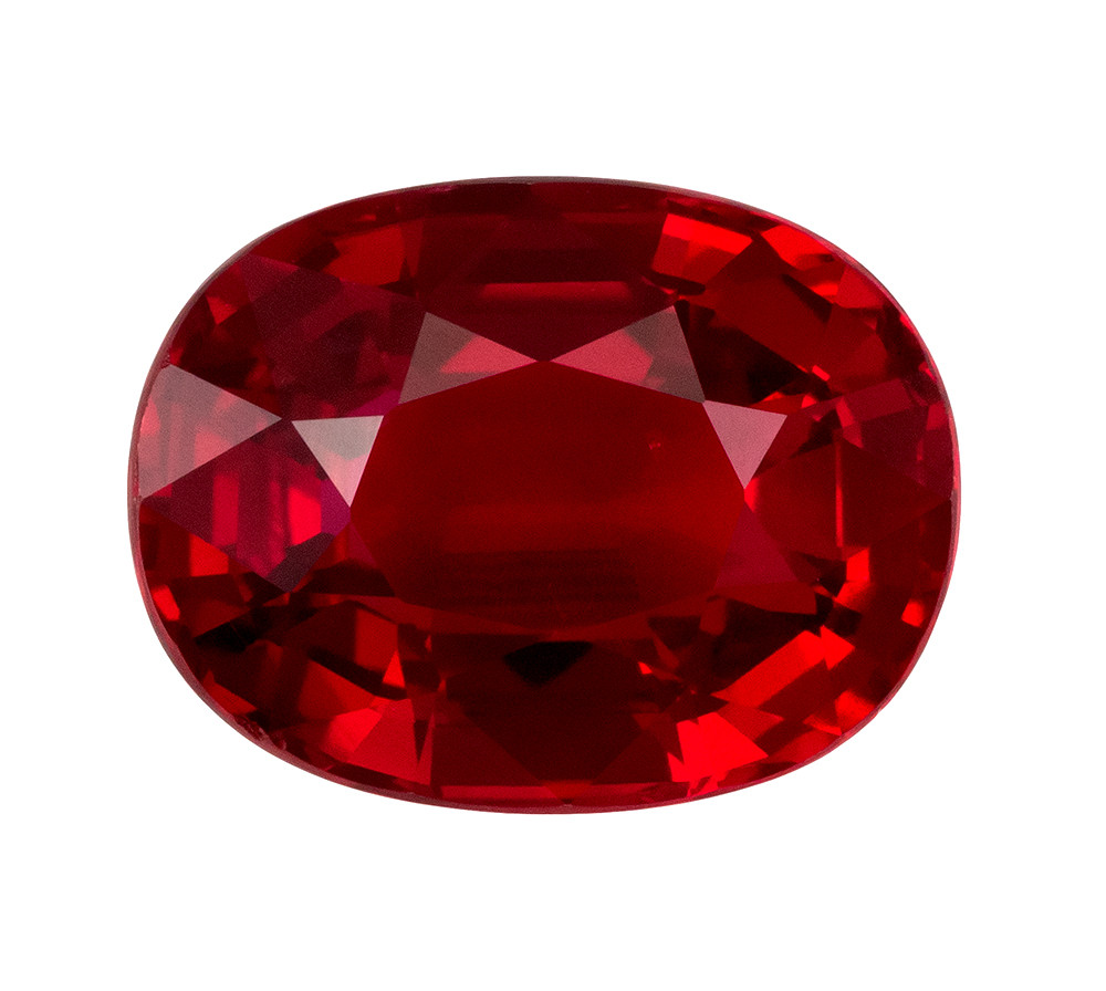 Ruby 2.05 Carat Weight GRS Certed Gemstone, Oval Cut, 8.35x6.41x4.13mm ...