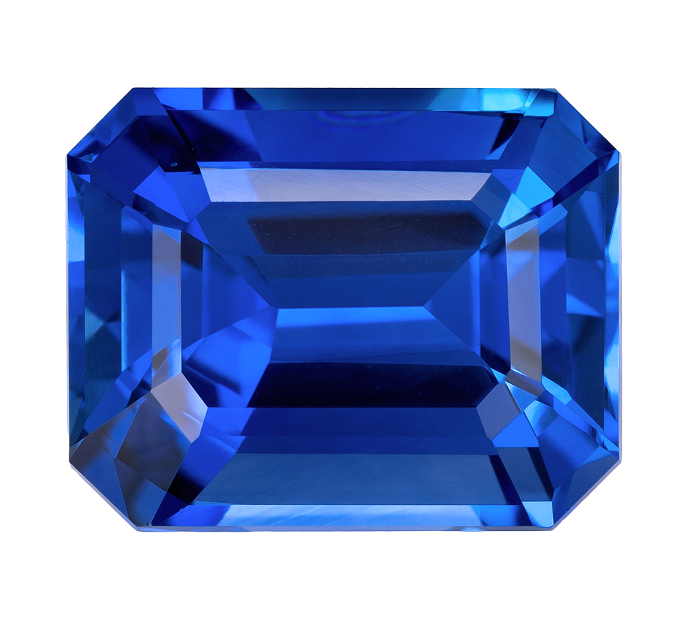 Rich Royal Blue Sapphire Gem - Emerald Cut - 11.68 Carats - 13.79x11 ...