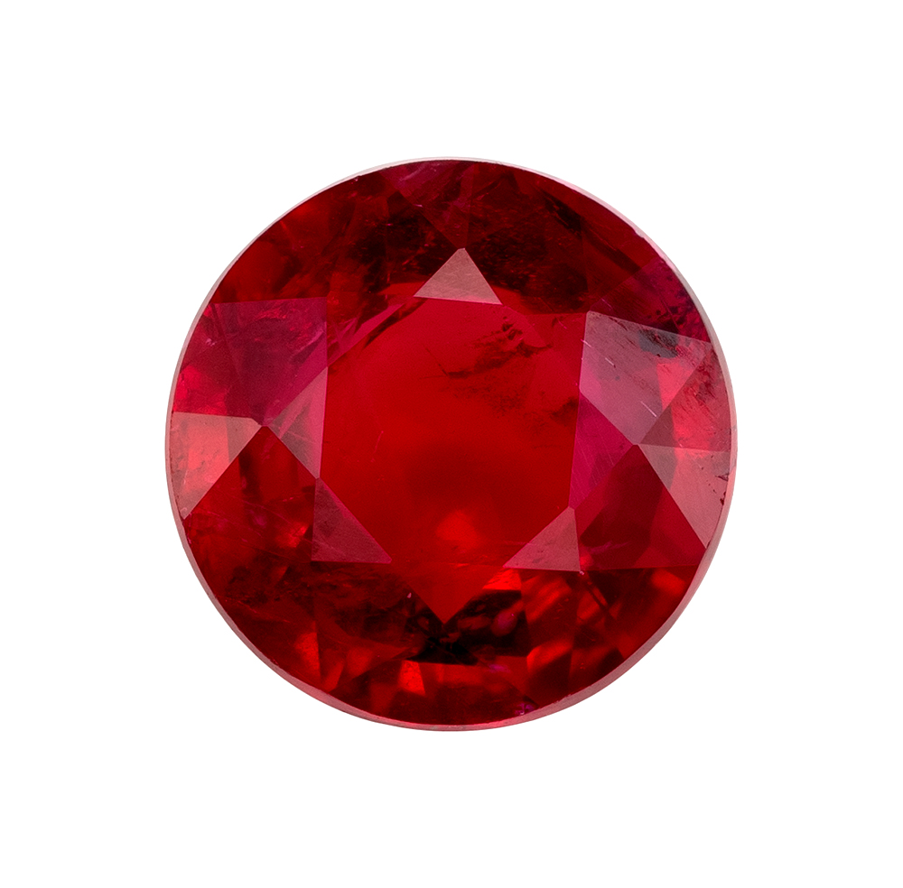 Superb Round Ruby Gem - 1.08 Carats - 6.1mm, Pigeon Blood Color ...