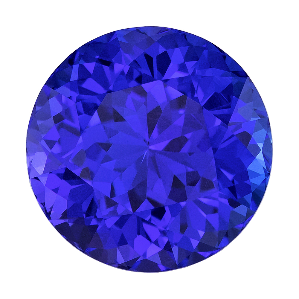 Vivid Color Round Tanzanite Gem - 6.18 Carats - 10.9mm - AfricaGems