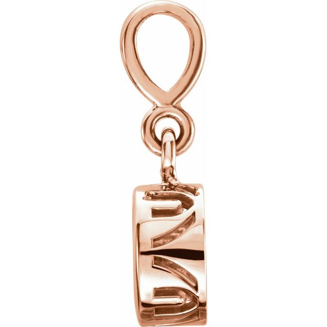 Filigree Back Set Bezel Pendant Mounting in 14 Karat Rose Gold for ...