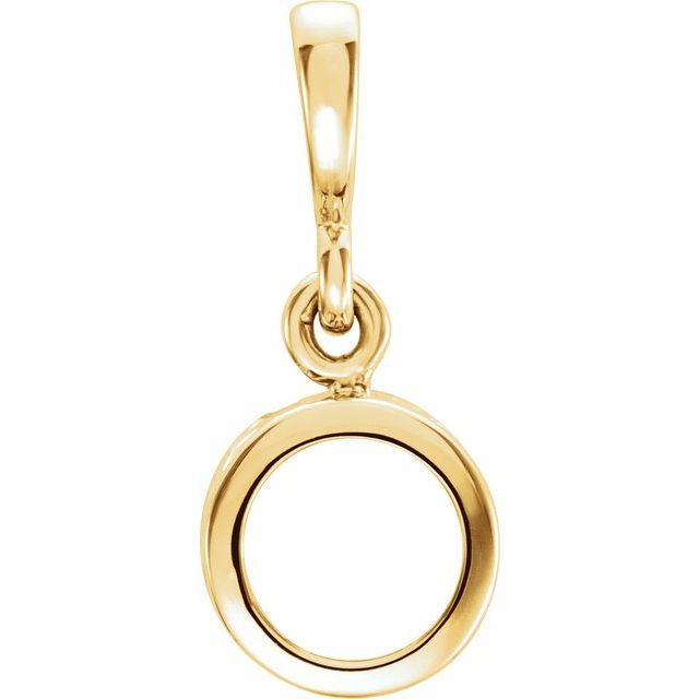 Filigree Back Set Bezel Pendant Mounting in 14 Karat Yellow Gold for ...