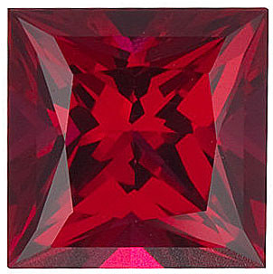 Chatham Ruby Gems in Princess Cut - Genuine Rubies by Chatham in Princess