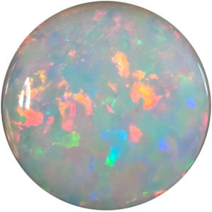Buy Genuine White Fire Opal Round Cut in Grade GEM | AfricaGems
