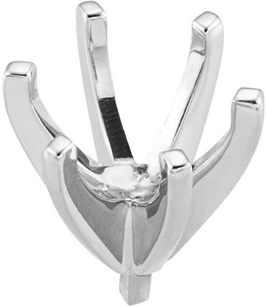 Pretty 14kt White 6Prong Tall Peg Jewelry Finding for Round Gemstone ...