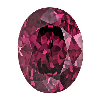 6.67 Carat Red Rhodolite Oval Cut Gemstone, 12.7x9.7mm size | AfricaGems