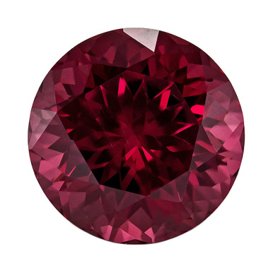 3.19 Carat Red Rhodolite Round Cut Gemstone, 8.5mm size | AfricaGems