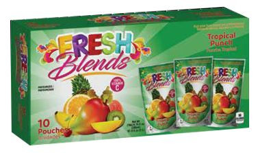 FRESH BLENDS TROPICAL PUNCH 4/10/6.75 OZ