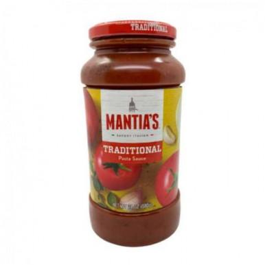MANTIA'S TRADITIONAL PASTA SAUCE. 12/24OZ