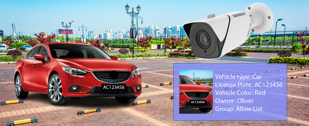 5MP AI License Plate Recognition IP Bullet Camera (CAM-IP3765W-0550-LPR)