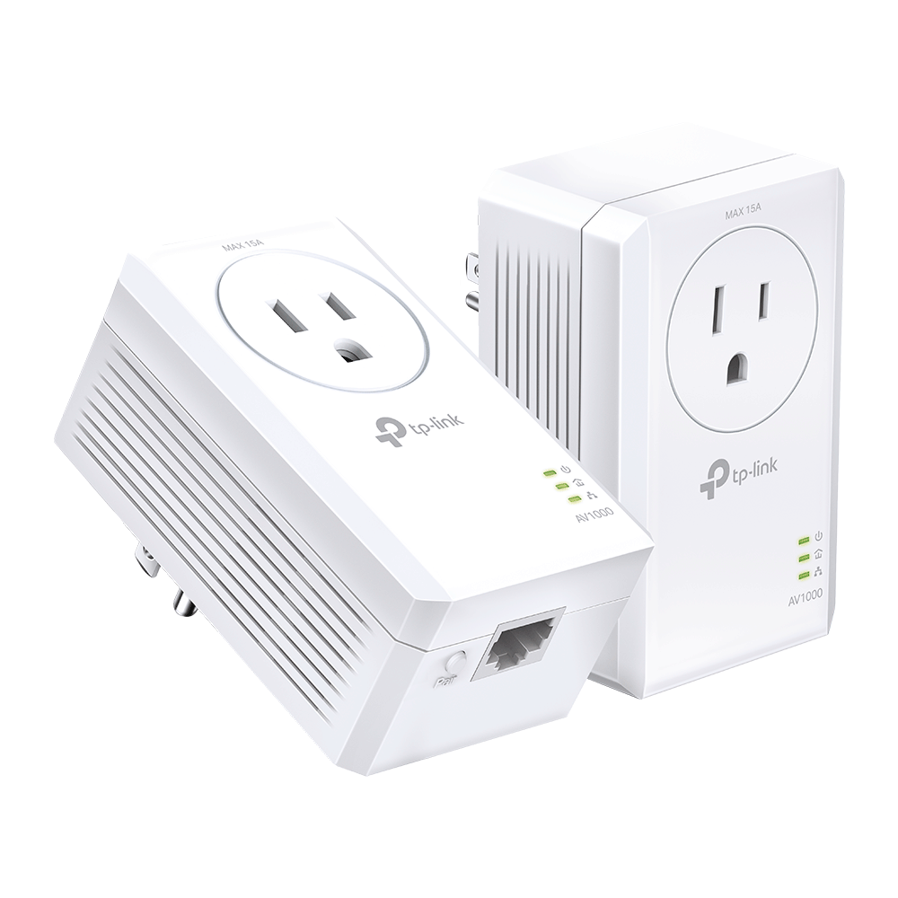 AV1000 Gigabit Passthrough Powerline Starter Kit (TL-PA7017P KIT)