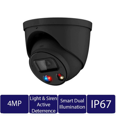 4MP Smart Dual Light Active Deterrence Fixed-focal Eyeball Turret ...