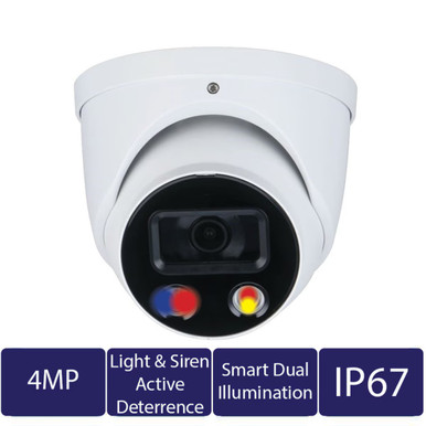 4MP Smart Dual Light Active Deterrence Fixed-focal Eyeball Network ...