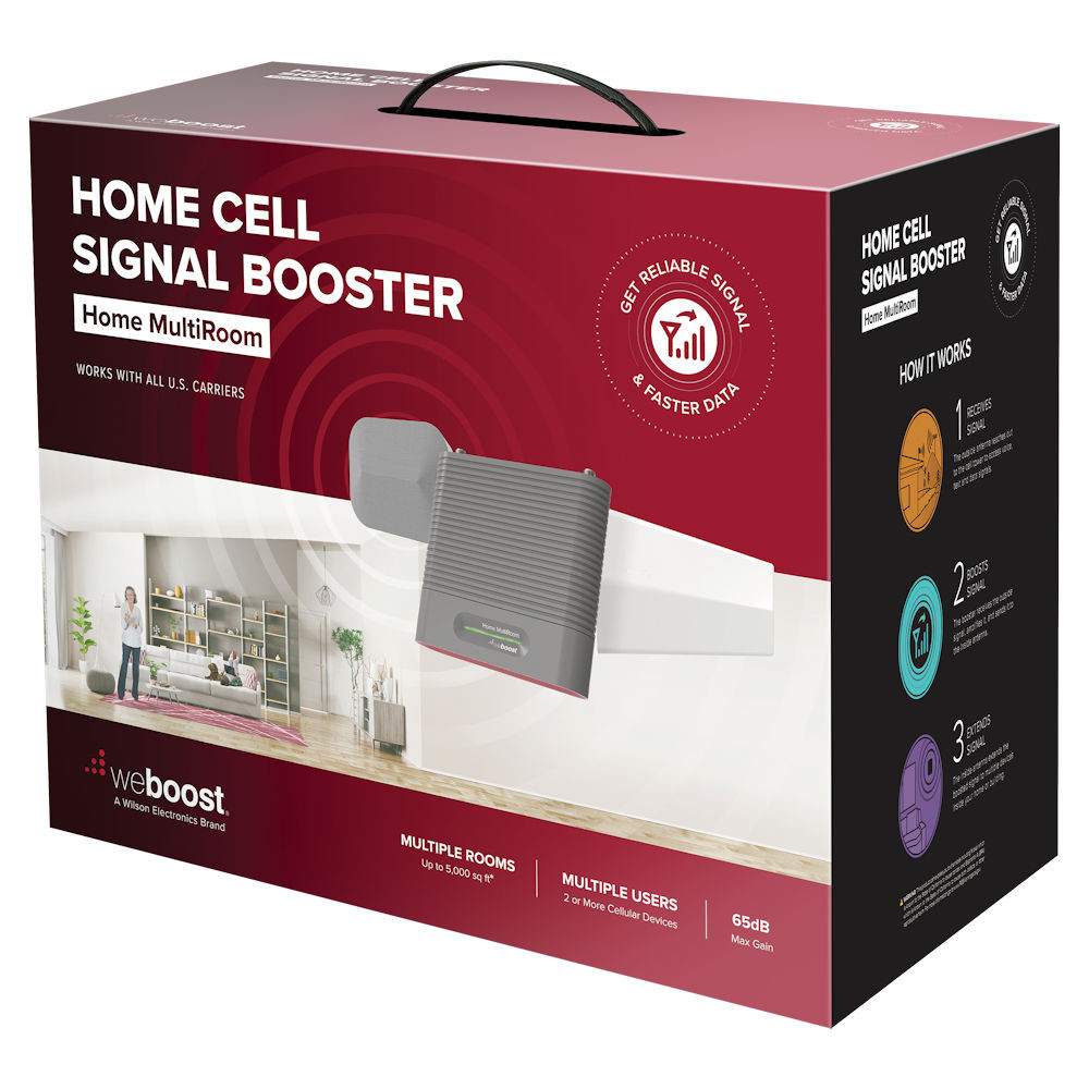 weBoost Home MultiRoom Cell Signal Booster BONUS Kit for Small Homes 470144