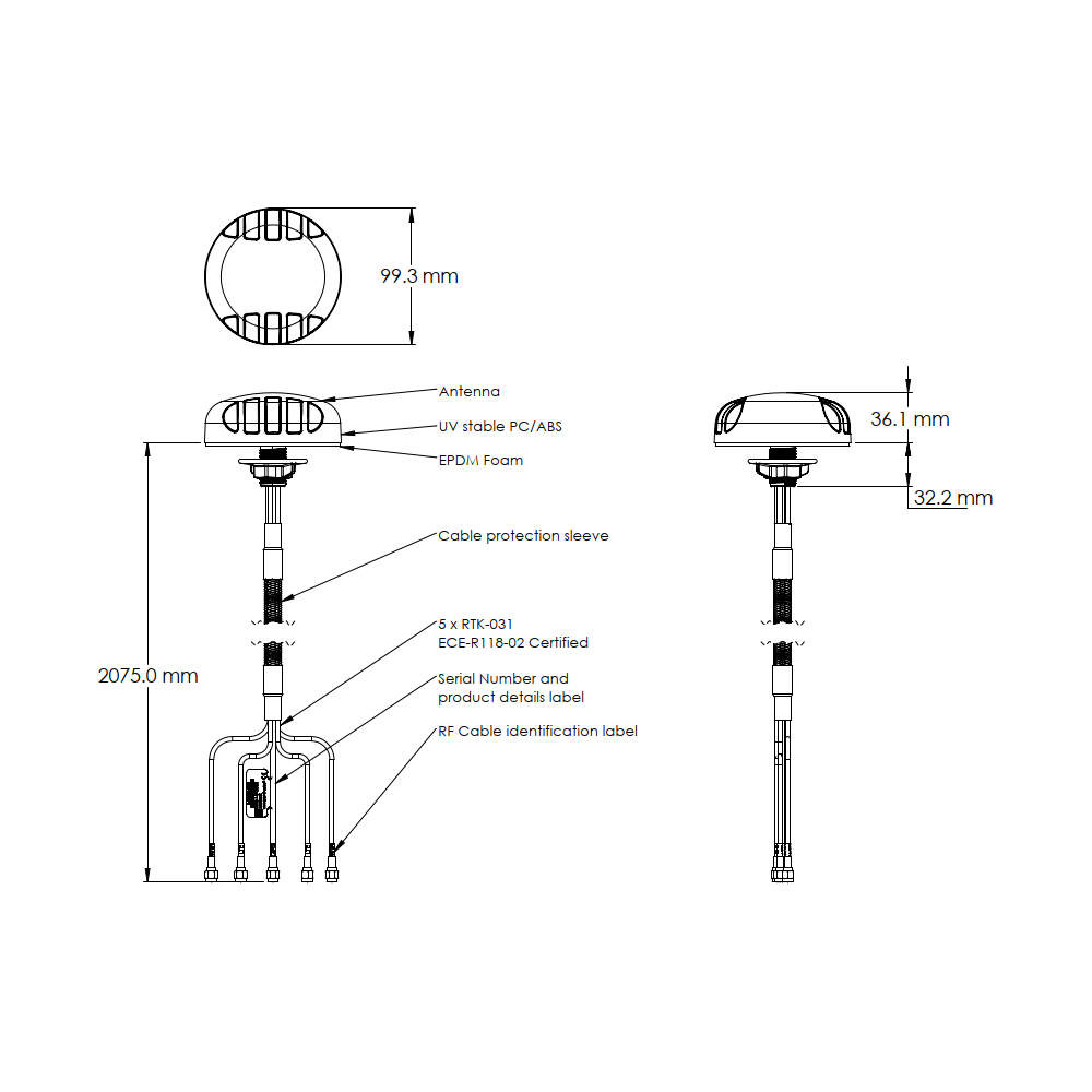 5G Vehicle Antenna for 2x2 MIMO Cellular Routers | Poynting PUCK-5 | A ...