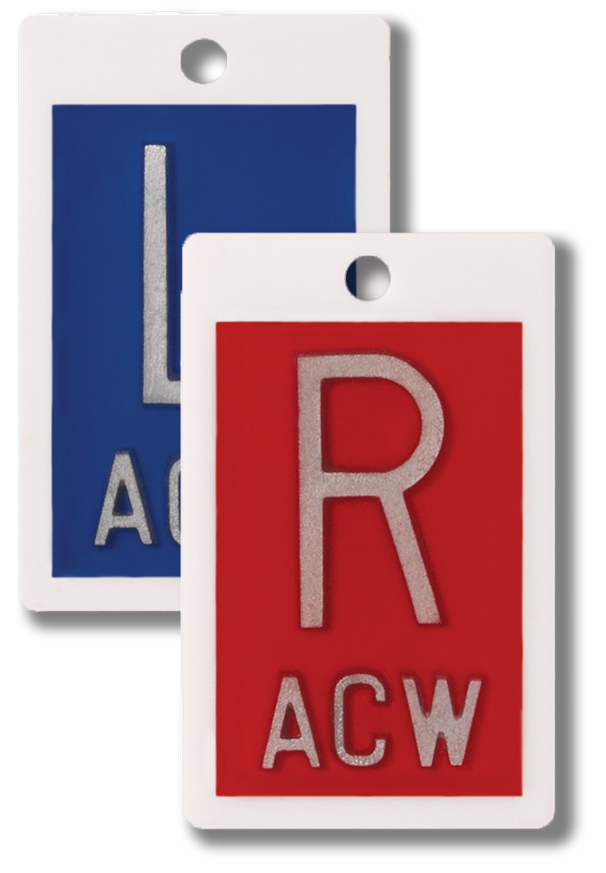 Plastic Right & Left (1") Vertical Markers [3 Character Max]