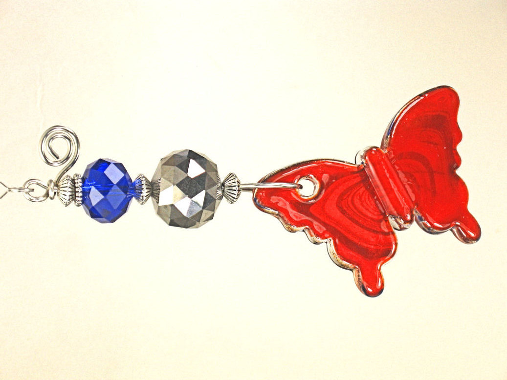 Pucci Fan Pull | Black and white butterfly fan pull