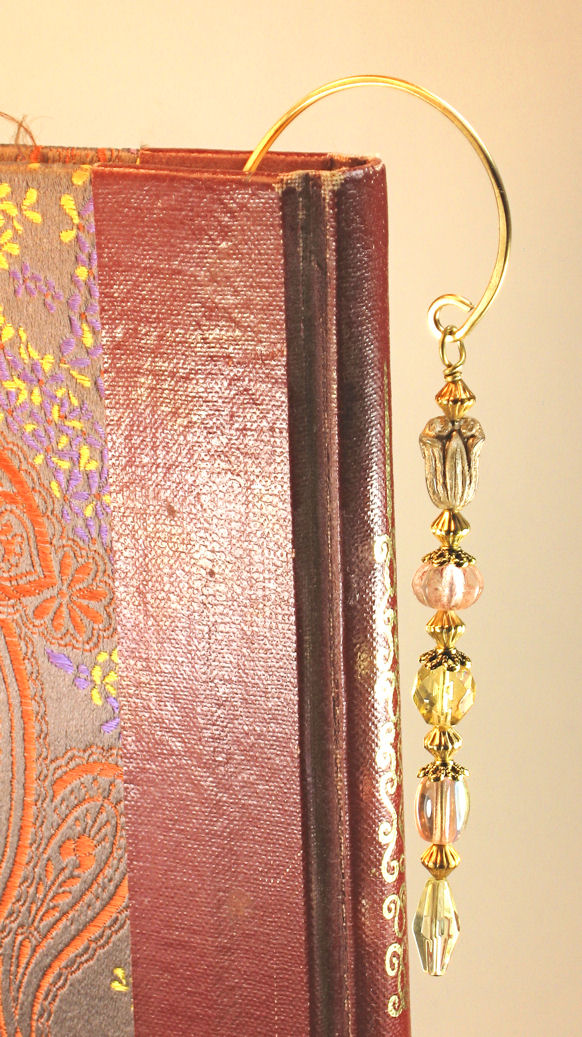 Champagne bookmark | peach bookmark