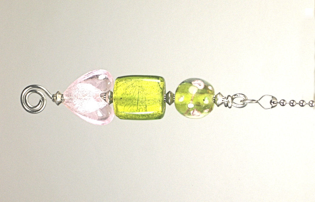pastel heart ceiling fan pull | pink heart fan pull