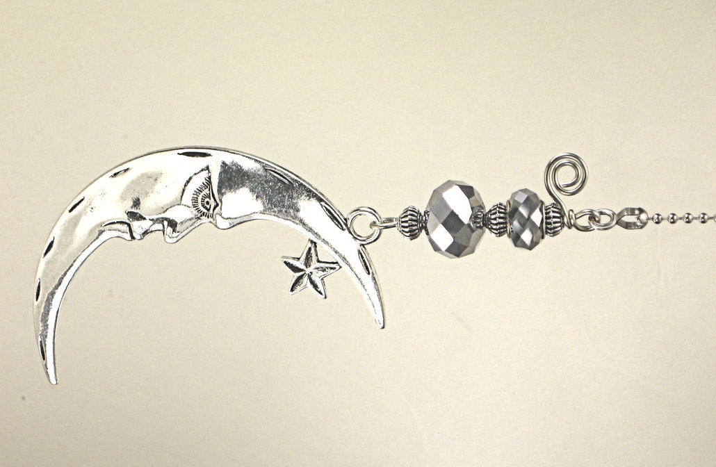 Moon ceiling fan pull | moon and stars fan pull