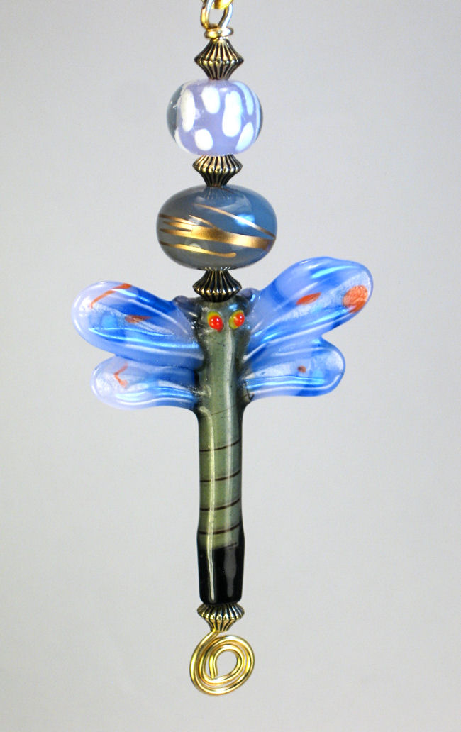 Lavender dragonfly fan pull | Gray Dragonfly Ceiling Fan Pull