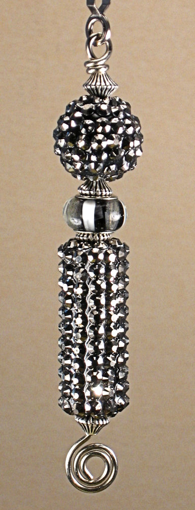 Ceiling Fan Pull Chain | Gunmetal rhinestone pull chains By Trace Ellements