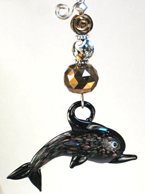 Black Fish Fan Pull | dolphin fan pull Chain