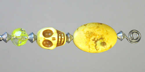 Skull Fan Pull | Yellow Skull fan pull