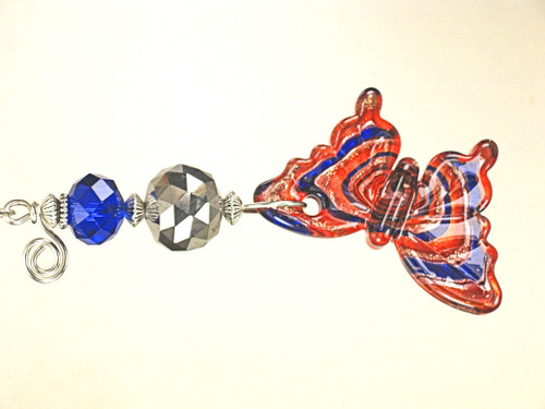 Pucci Fan Pull | Black and white butterfly fan pull