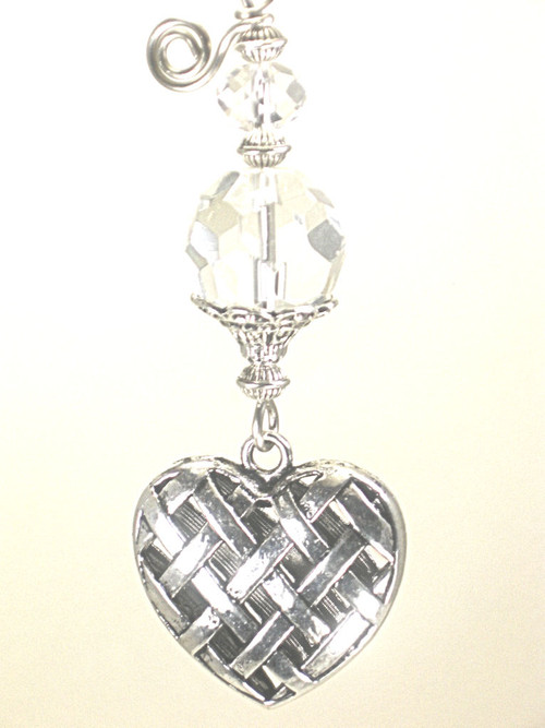 Lattice heart ceiling fan pull | silver heart pull chain
