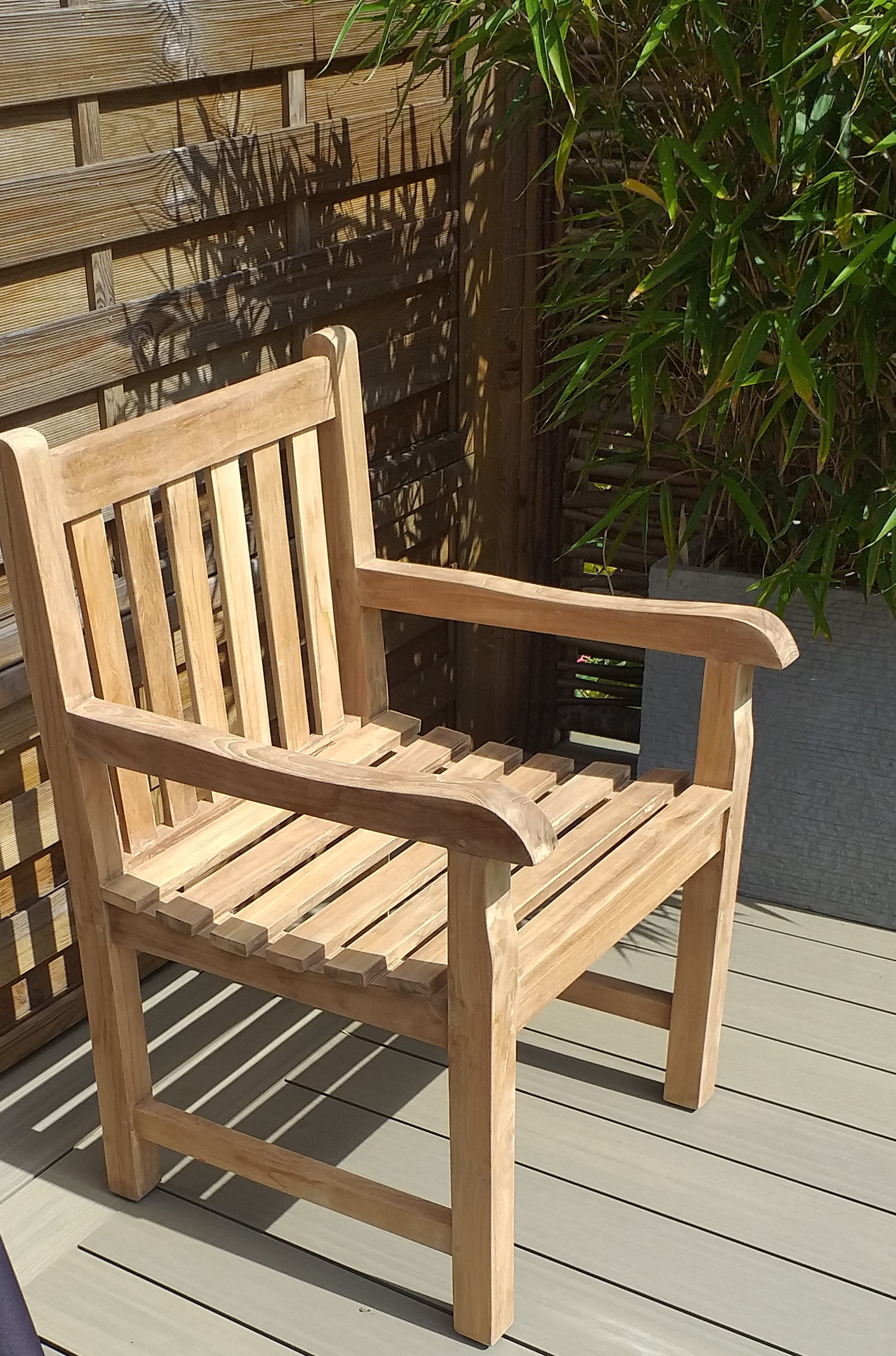 Deluxe Folding Teakwood Arm Chair [box of 2 chairs] Chairs and Tables ...