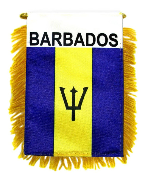 Mini Banner Flags (4x6) -Barbados - VP Reggae