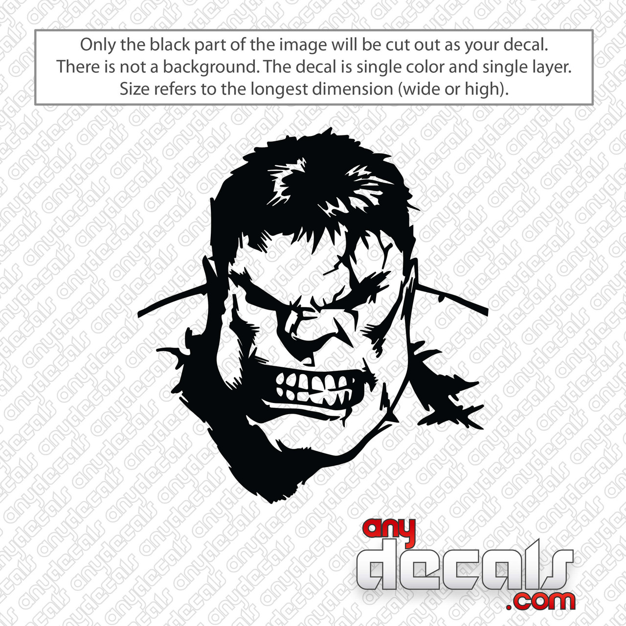 Hulk Logo Fist Decal Sticker - AnyDecals.com