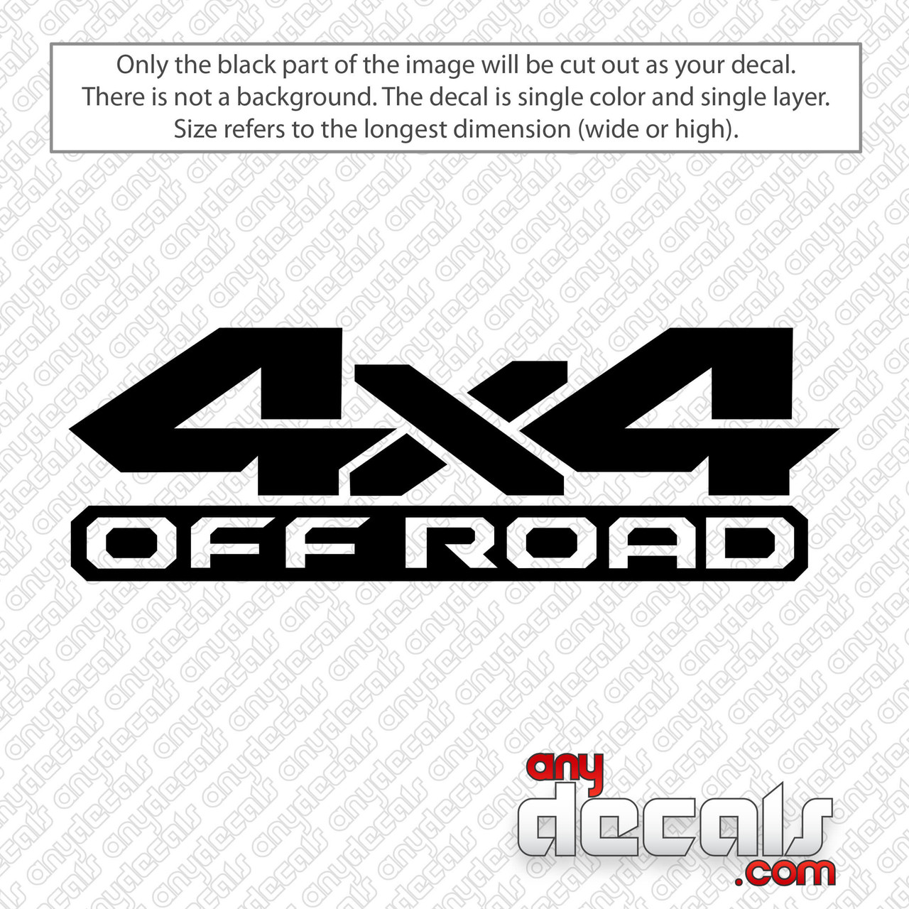 4x4 Off Road Decal Sticker - AnyDecals.com