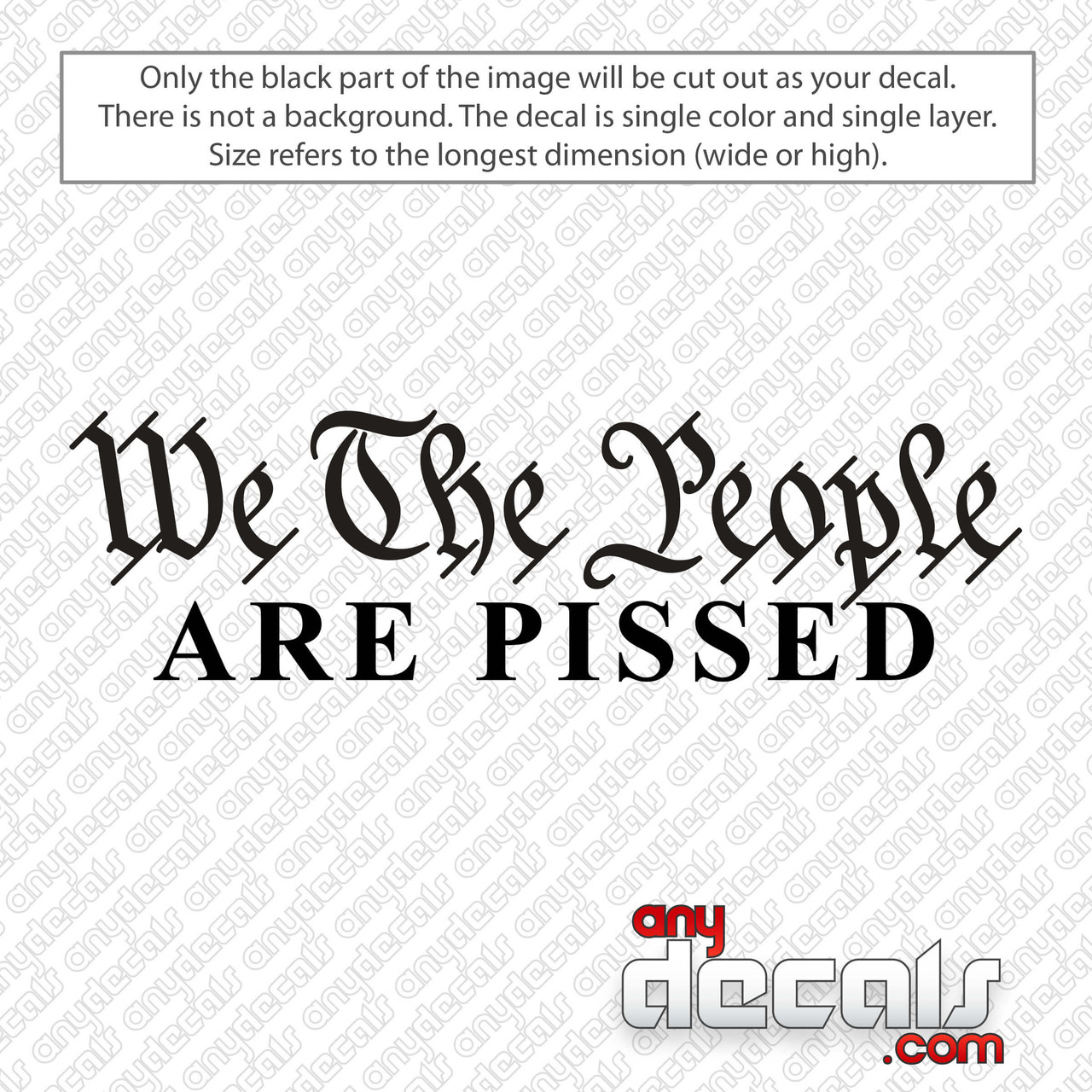 We The People Decal - AnyDecals.com