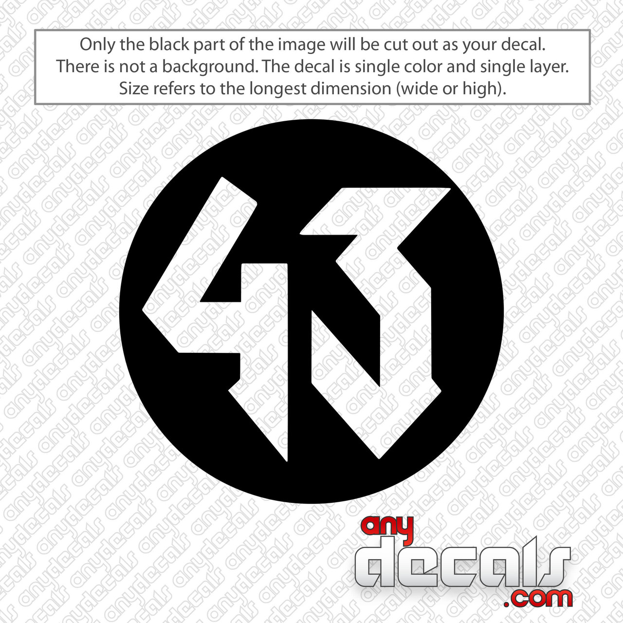Ken Block Text 43 Decal Sticker - AnyDecals.com