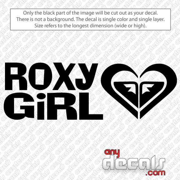Roxy Heart Logo Decal Sticker - AnyDecals.com